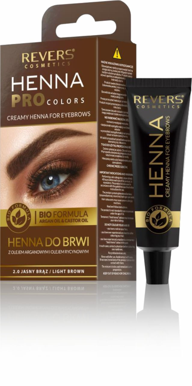 Henna Pro Colors Revers x 30 ml Light Brown/Marrón Claro - Muy Bacano