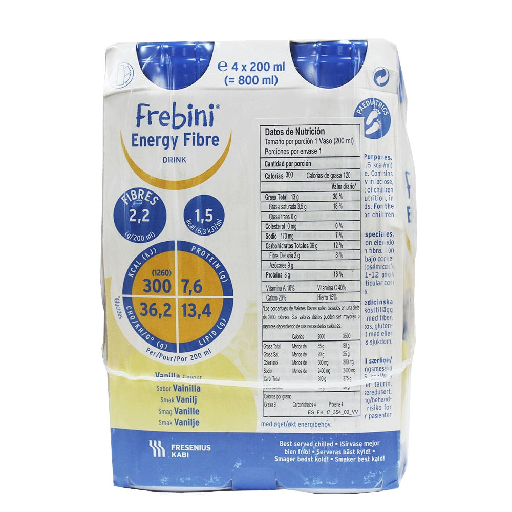 OFERTA FREBINI VAINILLA ENERGY X 200ML X 4UND - Muy Bacano