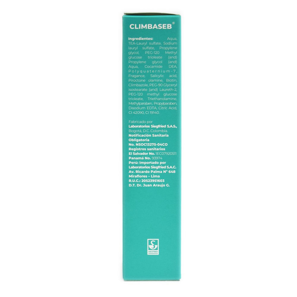 Shampoo Climbaseb Anticaspa Frasco X 120G - Muy Bacano