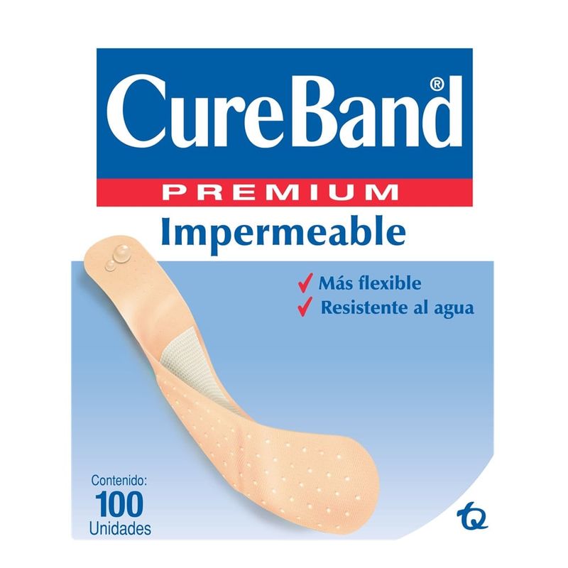 Curas Cureband Premium Impermeable Caja X 100Und - Muy Bacano