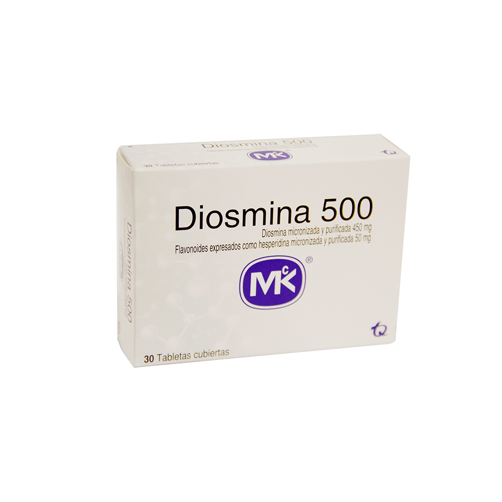 Diosmina Mk 500Mg Caja X 30 Tabletas Cubiertas - Muy Bacano