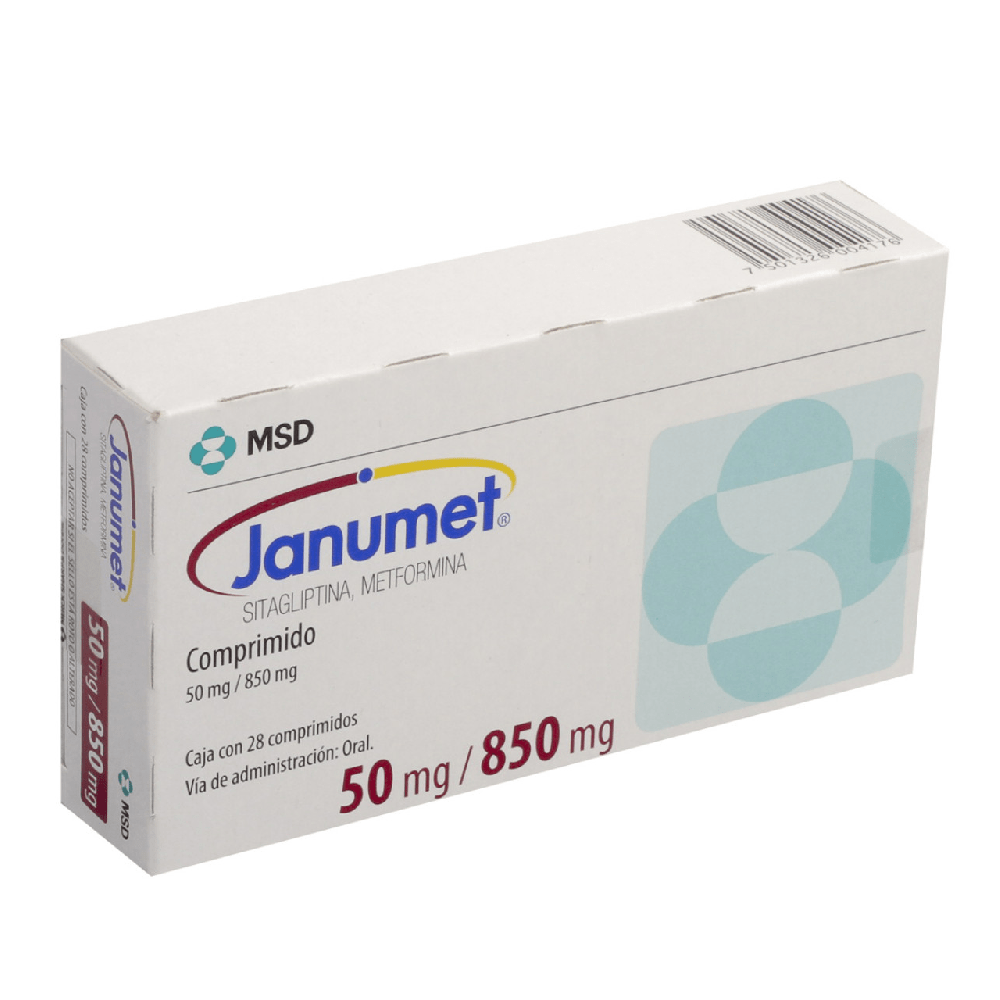 Janumet 50/850Mg Caja X 28 Tabletas - Muy Bacano