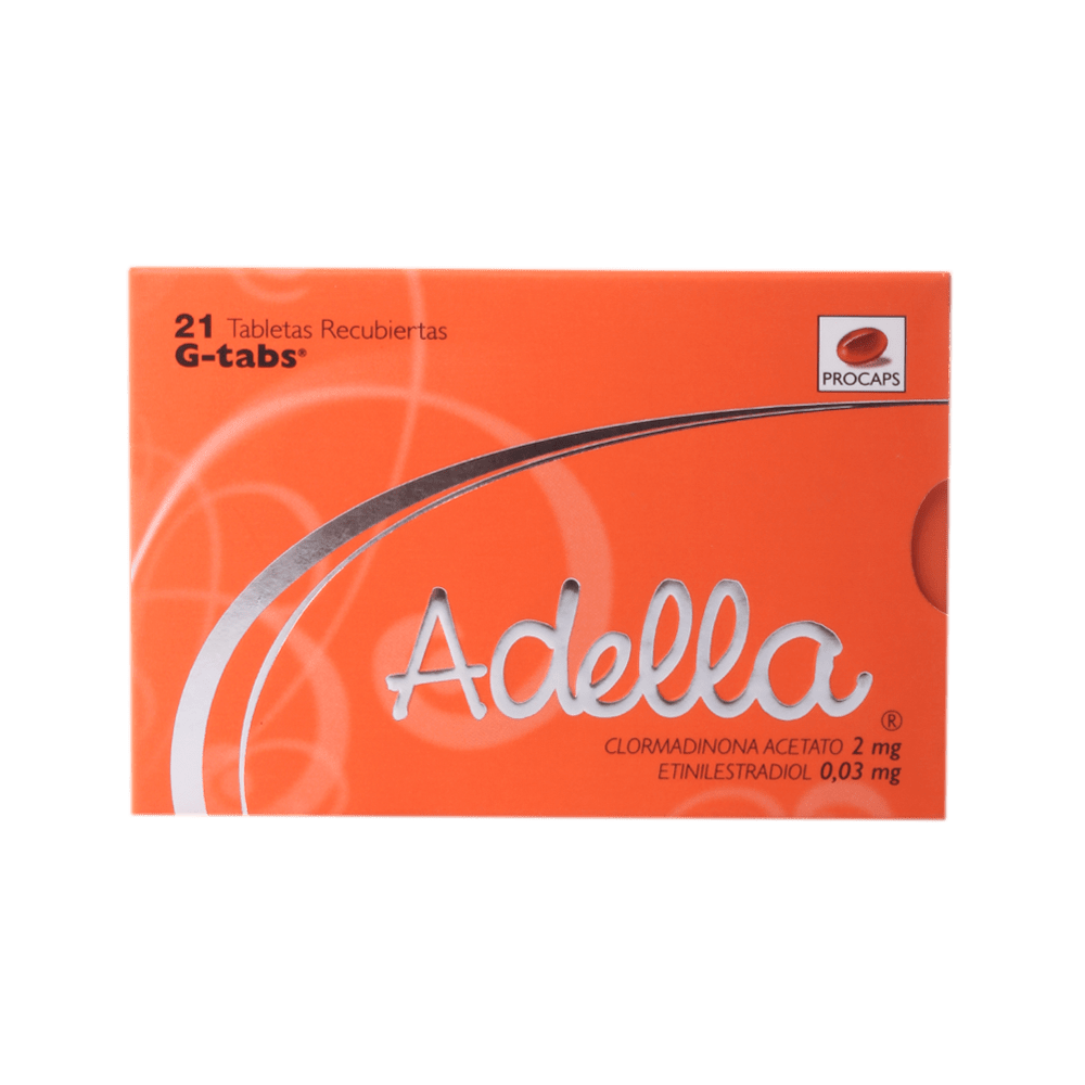 Adella 2Mg/0.03Mg X 21 Tabletas - Muy Bacano