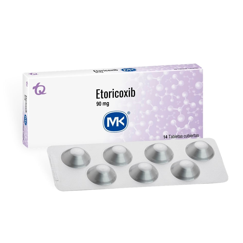 Etoricoxib Mk 90Mg Caja X 14 Tabletas Cubiertas - Muy Bacano