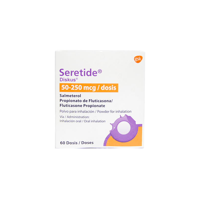 Seretide 50/250Mcg Diskus X 60 Dosis - Muy Bacano
