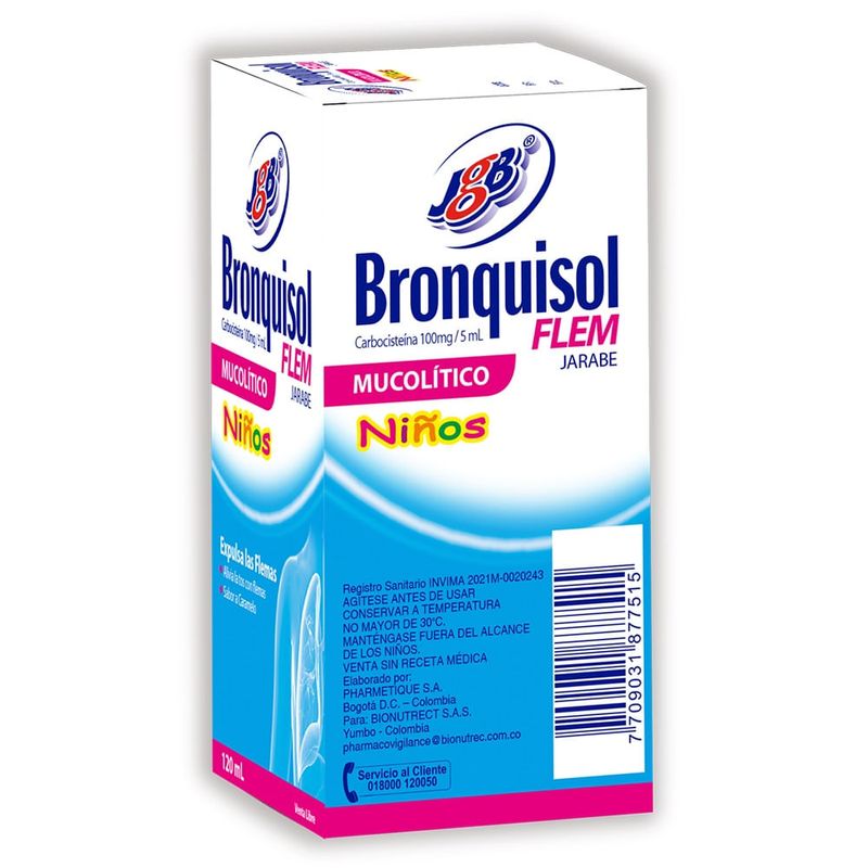 Bronquisol Jarabe Niño Mucolitico X 120Ml - Muy Bacano