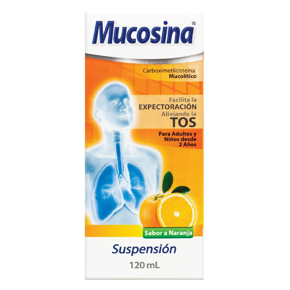 Mucosina Suspensión Sabor Naranja X 120Ml - Muy Bacano