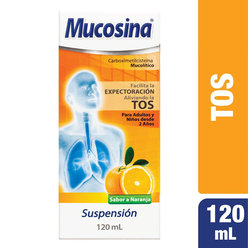 Mucosina Suspensión Sabor Naranja X 120Ml - Muy Bacano
