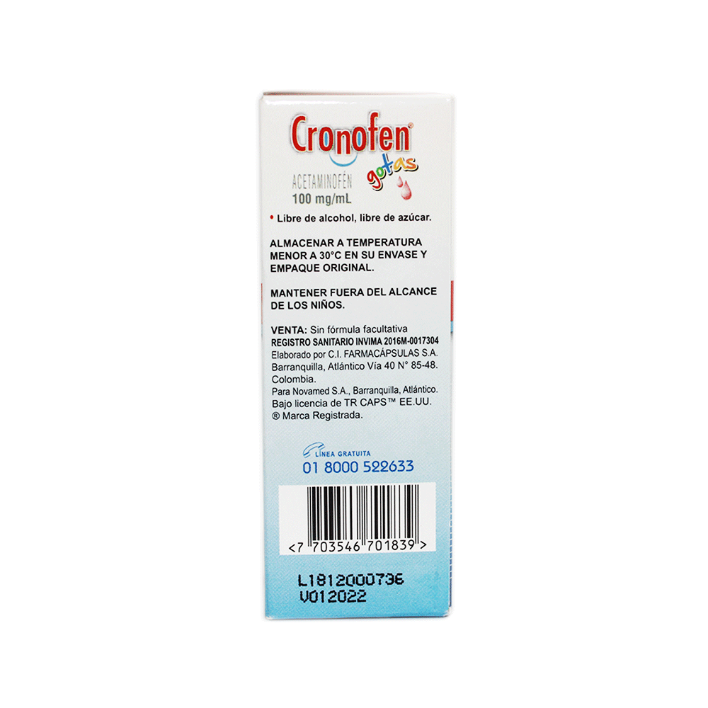 Cronofen Niños 100Mg Gotas Cereza X 30Ml - Muy Bacano