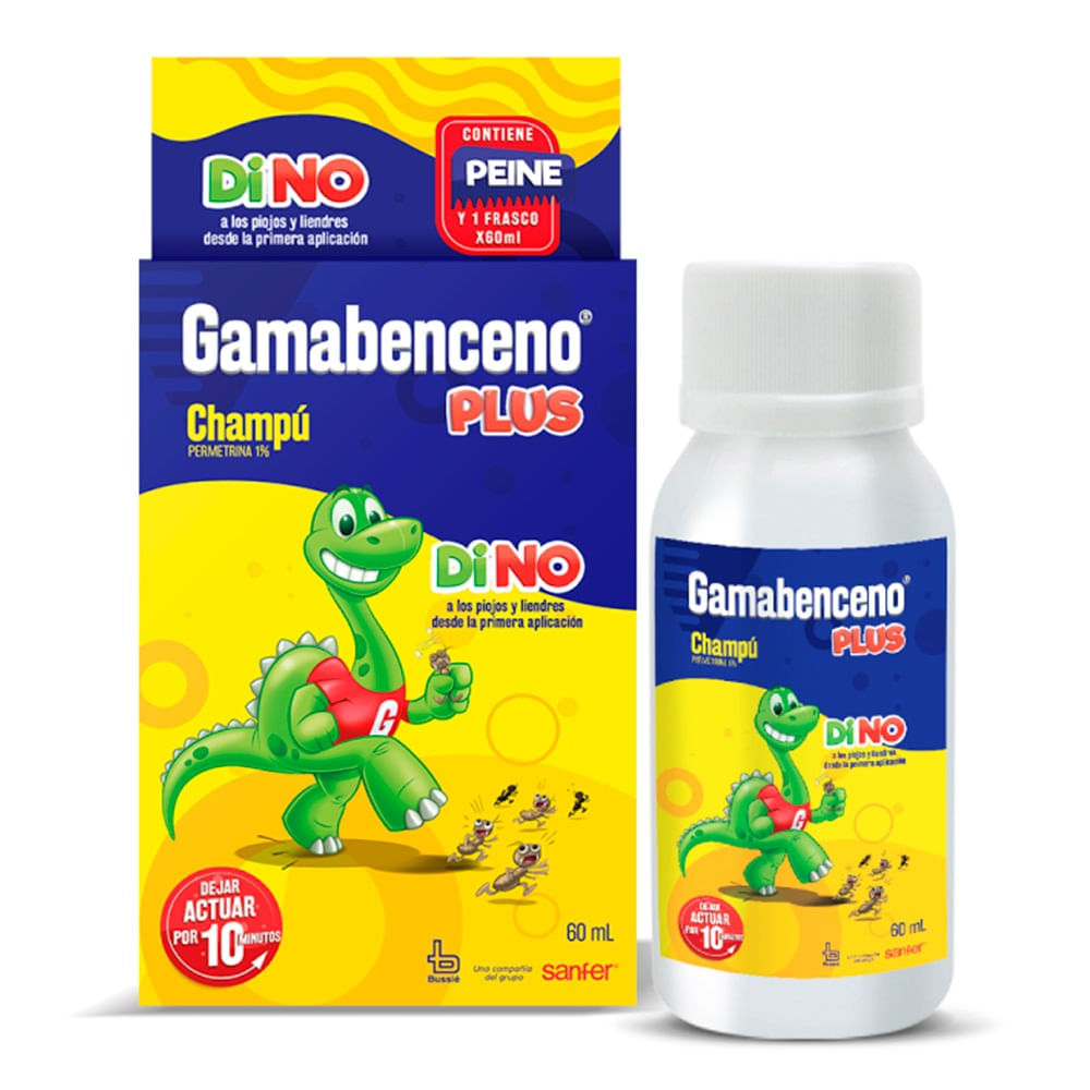 Gamabenceno Plus Champu Antipiojos X 60Ml - Muy Bacano